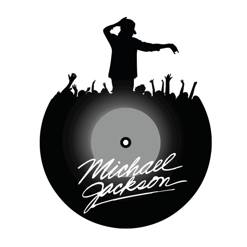 Michael Jackson Silhouette Record Decal Wall Sticker - Etsy
