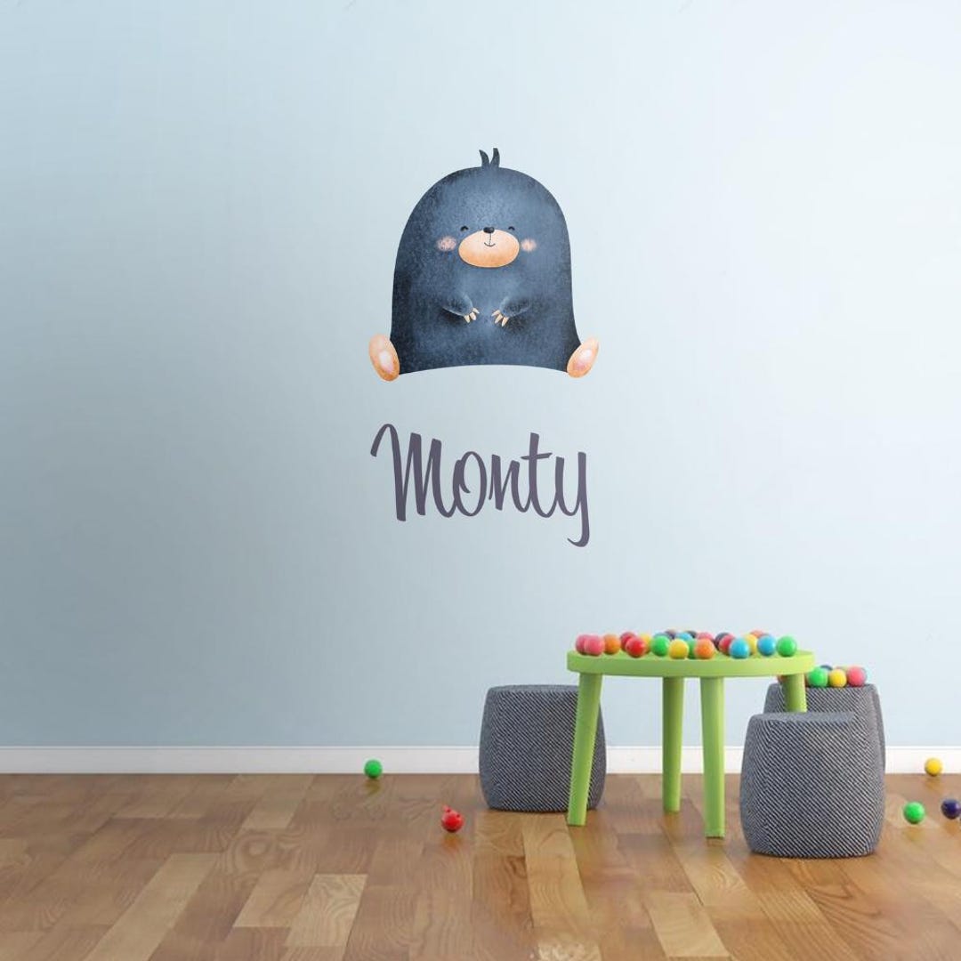 Personalised Vinyl Baby Mole Wall Decal Sticker - Etsy