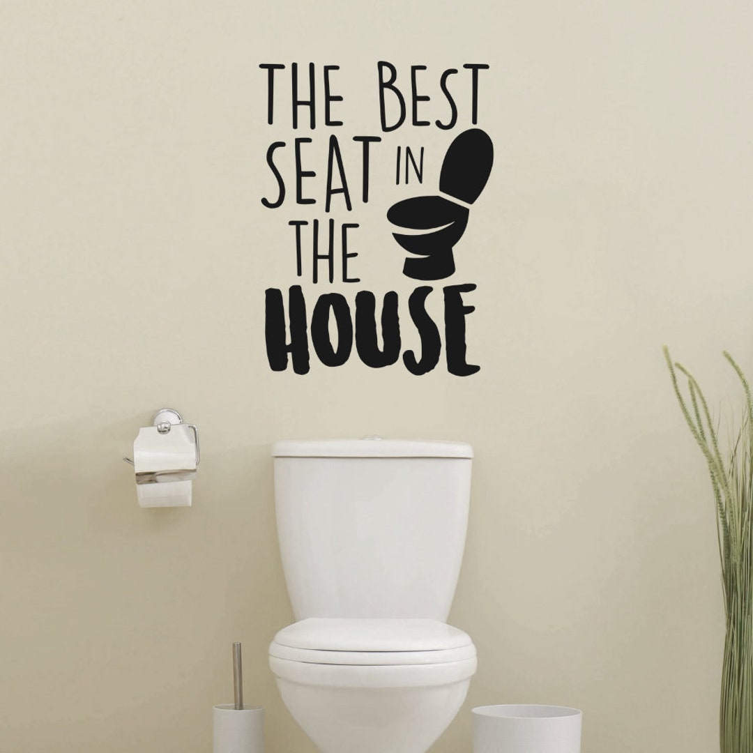 SUPERDANT Toilet Theme PVC Wall Sticker Toilet Paper Pattern Vinyl