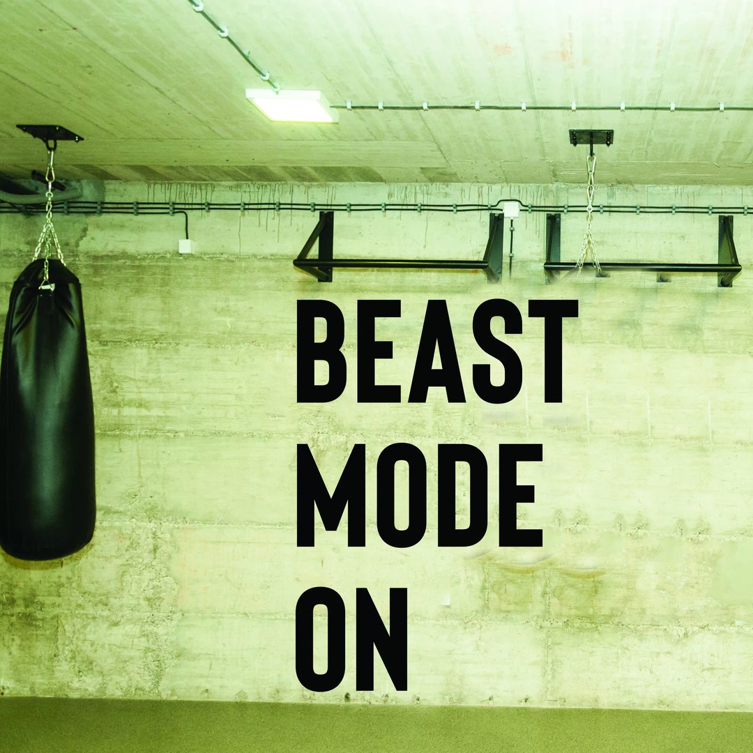 Beast Mode on Vinyl Decal Wall Sticker - Etsy