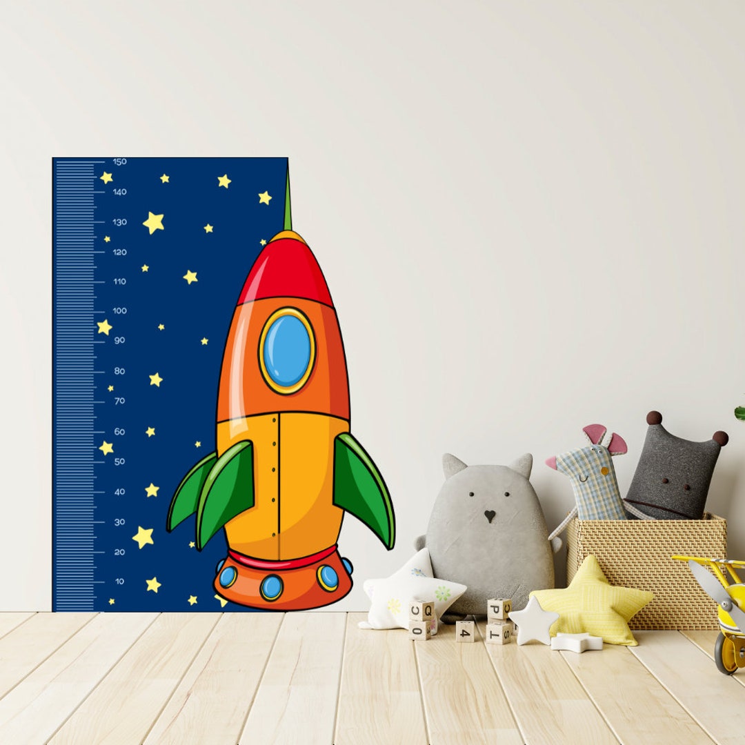 Rocket Height Chart Decal Wall Sticker - Etsy
