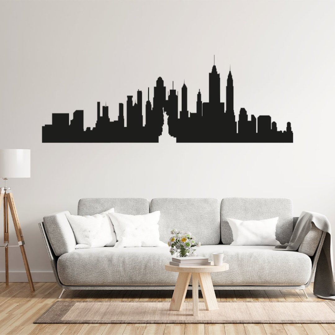 New York Skyline Decal Wall Sticker - Etsy