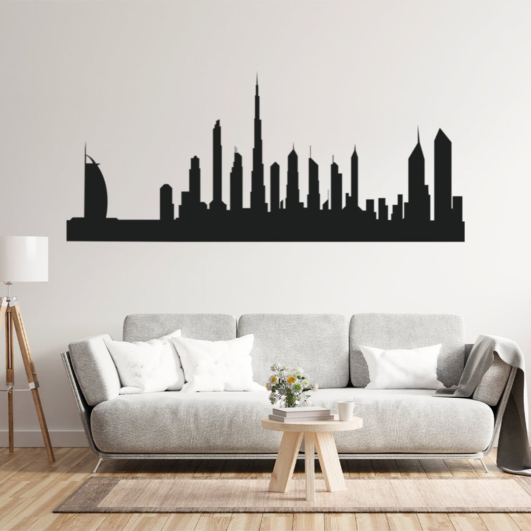 Dubai Skyline Decal Wall Sticker - Etsy
