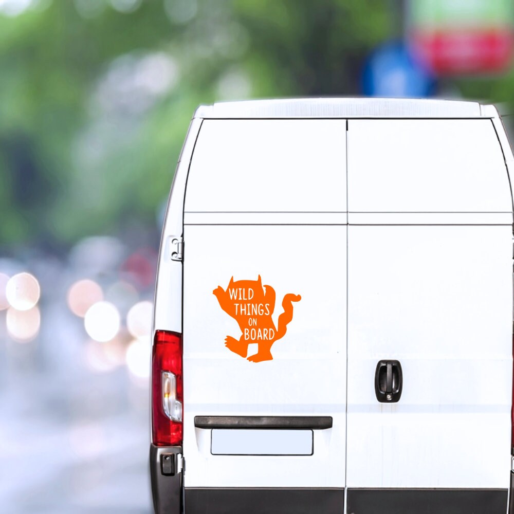 Wild Things on Board Sticker Decal - Etsy