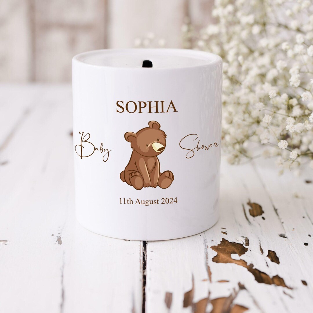 Personalised Baby Shower Money Pot | Money Box - Newborn - Etsy