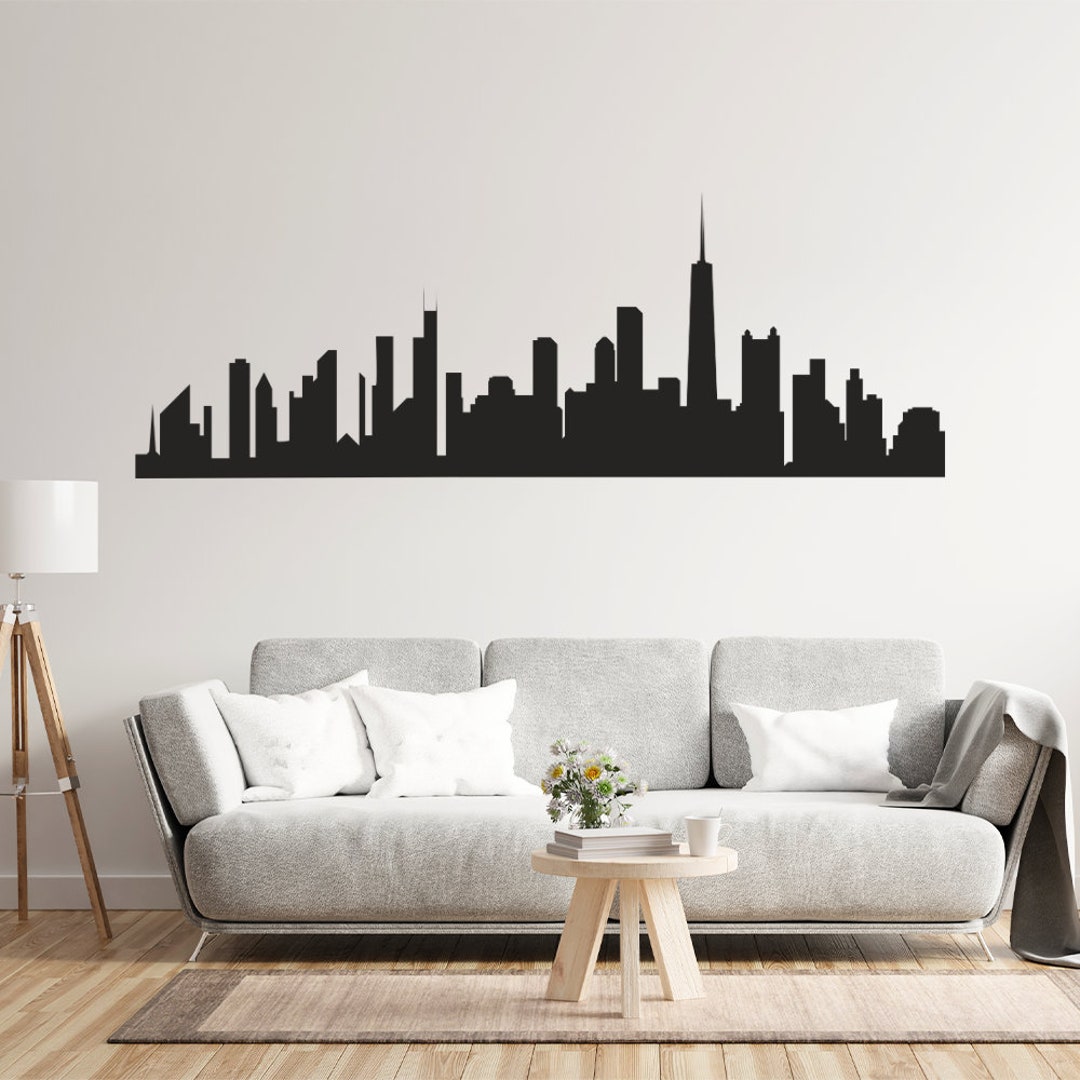 Chicago Skyline Decal Wall Sticker - Etsy