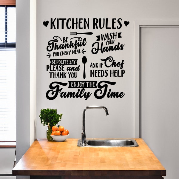 Kitchen Wall Decal - Etsy