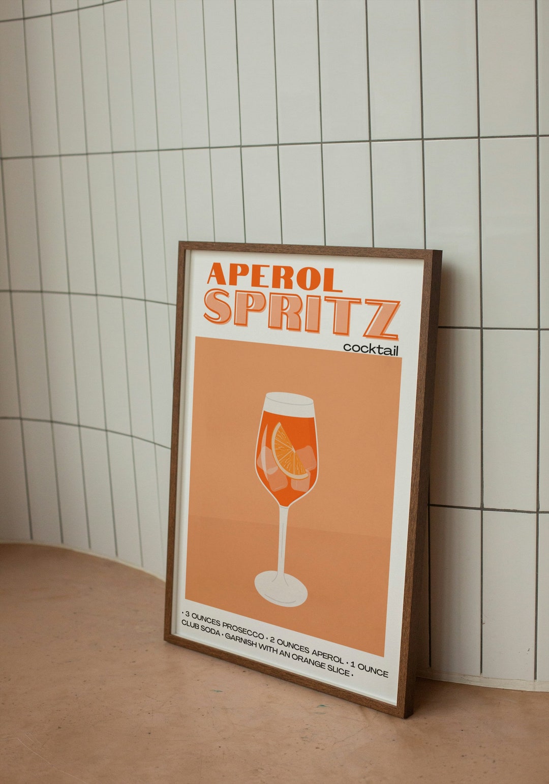 Aperol Spritz Wall Art, Cocktail Print, Wall Art, Digital Print, Art ...