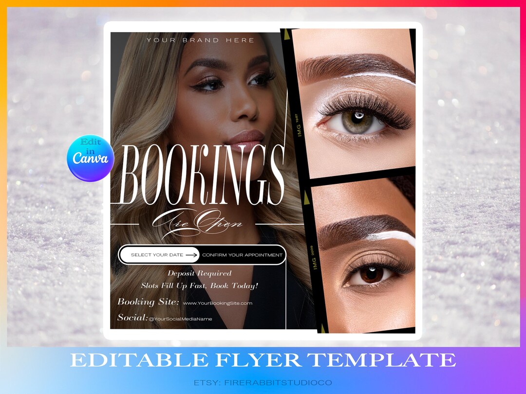 Luxury Booking Flyer, Professional Booking Flyer, Salon Flyer, Confirm ...