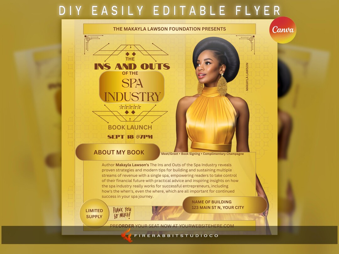 3 IG Book Launch Flyers | Canva Template | Editable Canva Flyer | Book ...