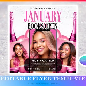 January Booking Flyer, Jan Flyer, New Year Specials Flyer, January ...