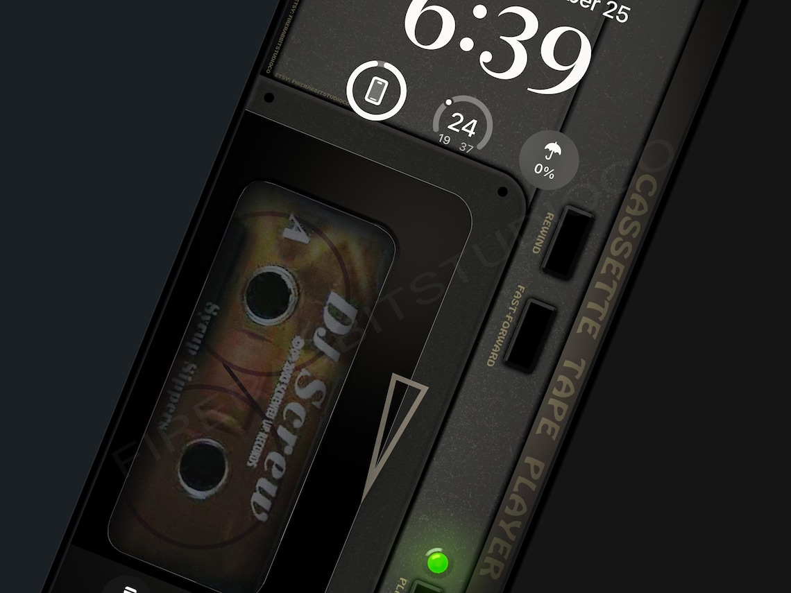 Cassette Tape Player iPhone Wallpaper: Music Lover Gift (digital ...