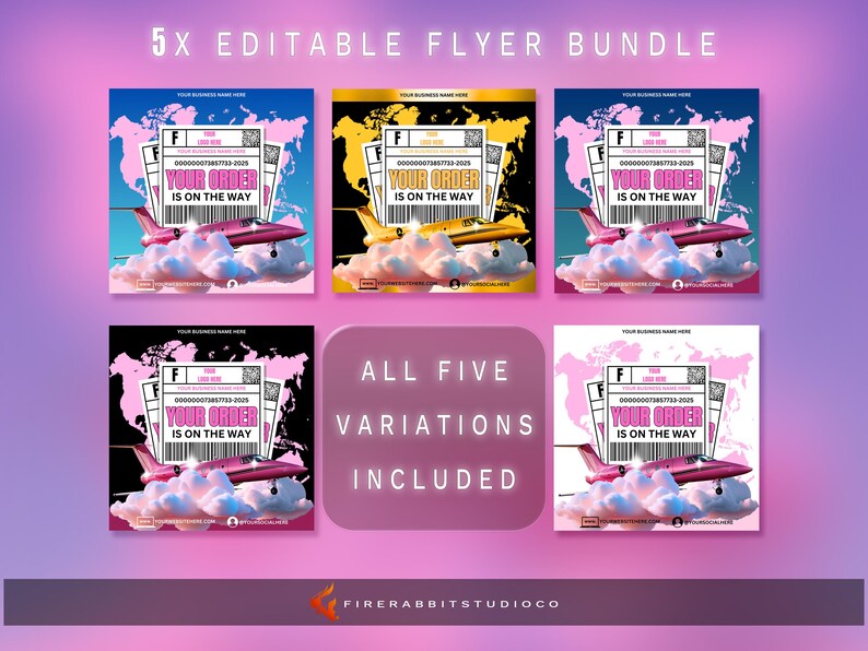 Order on the Way Flyer Template Bundle (canva Editable) - Etsy