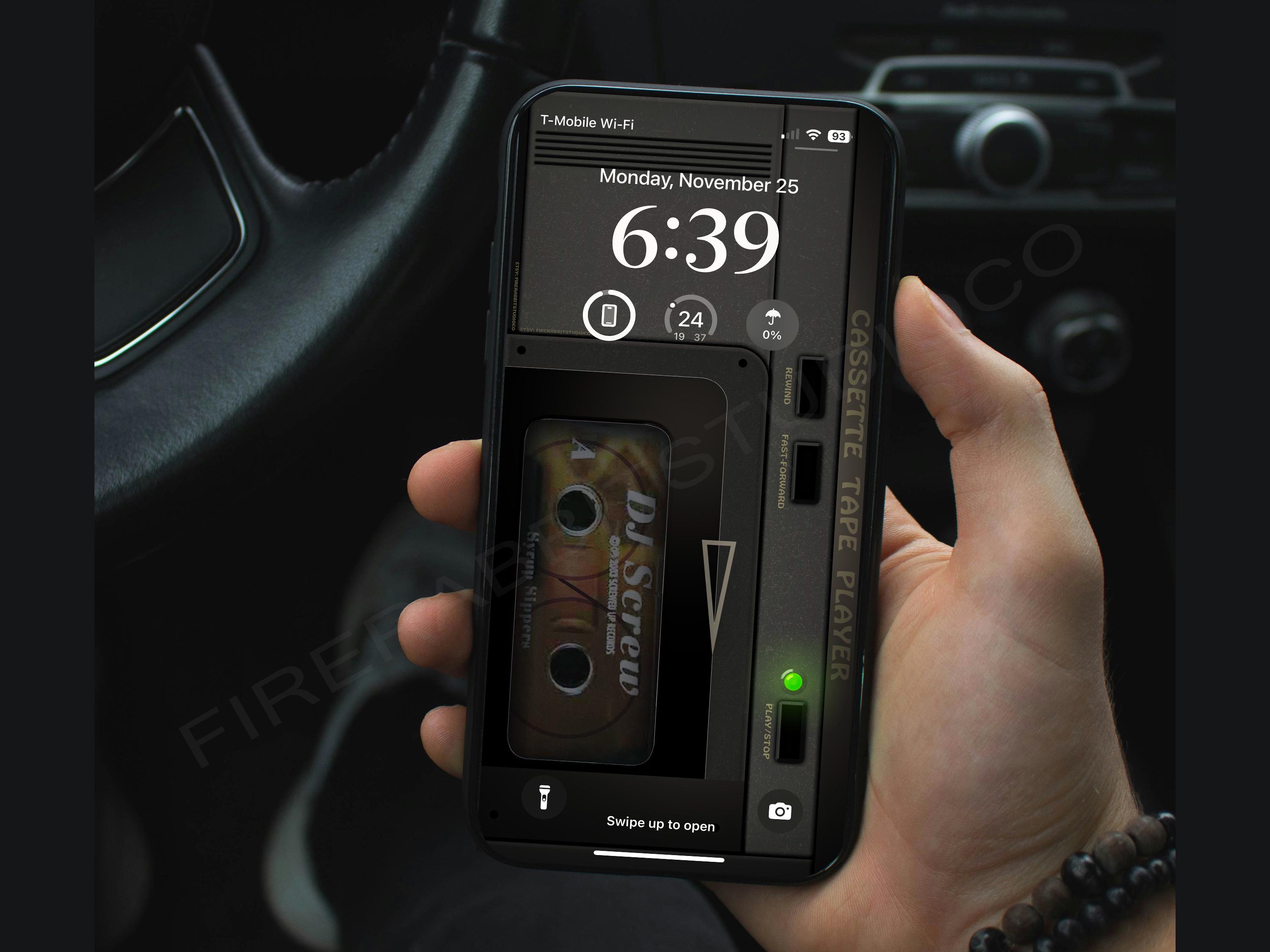 Cassette Tape Player iPhone Wallpaper: Music Lover Gift (digital ...