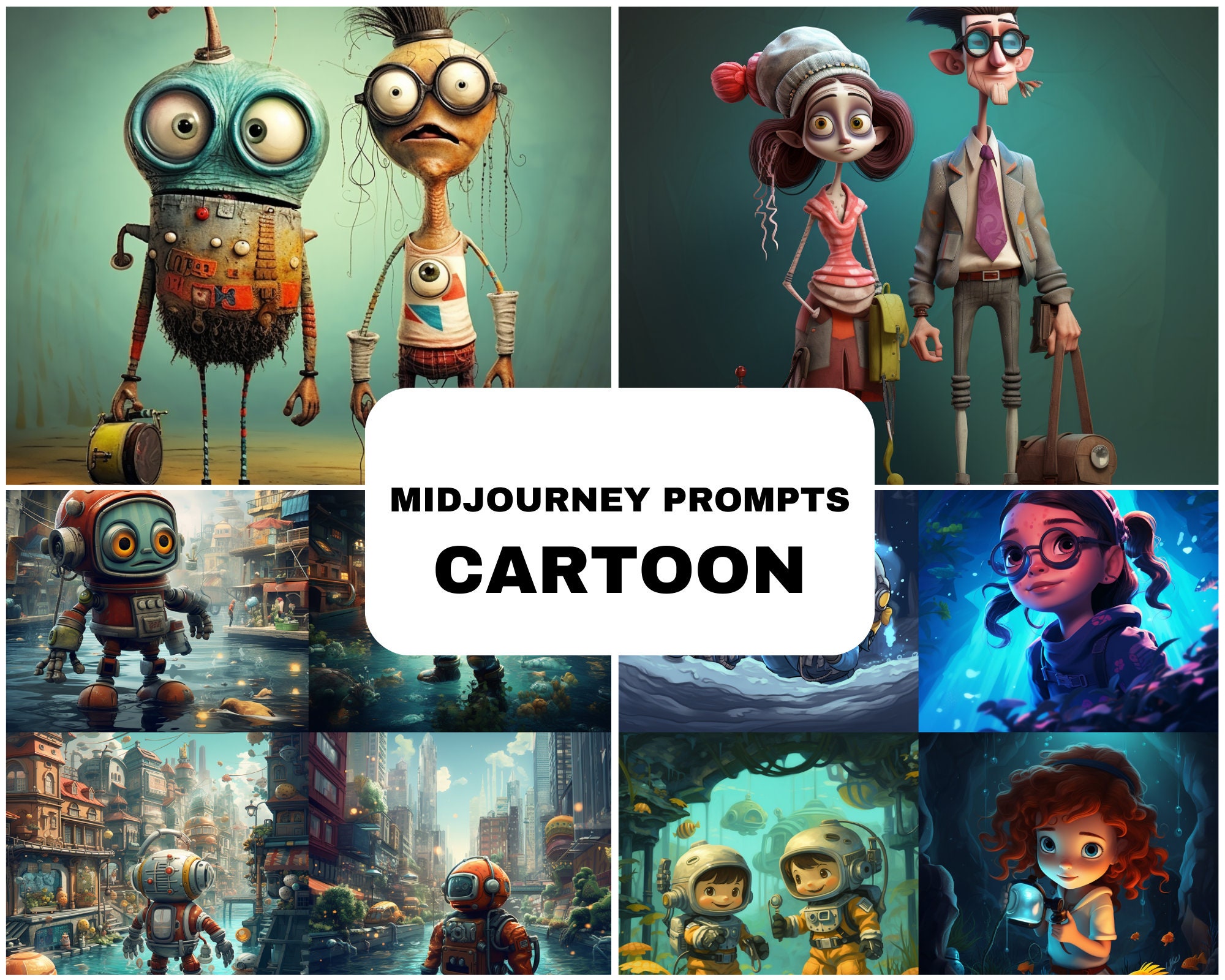 Cartoon Midjourney Prompts, AI Art, Midjourney Prompt, Midjourney AI ...