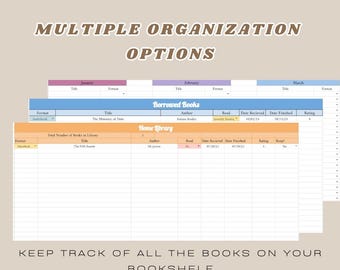 Personal Home Library Template | Book Tracker | Digital Tracker ...
