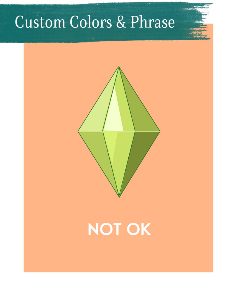 Customizable Sims Plumbob Digital Download Art Print - Etsy