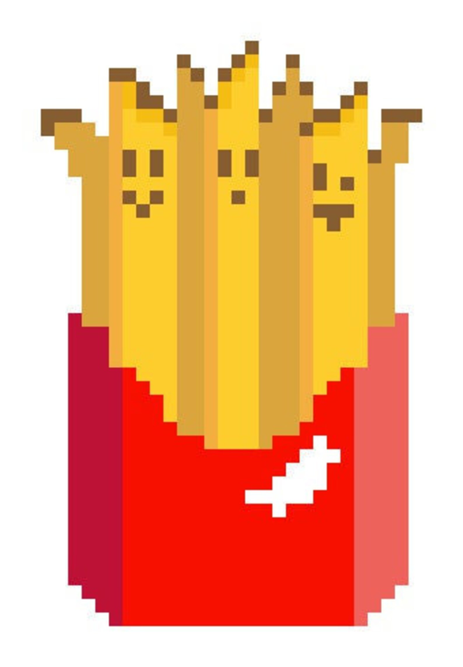 Happy French Fries Digital Cross-stitch Pattern - Etsy