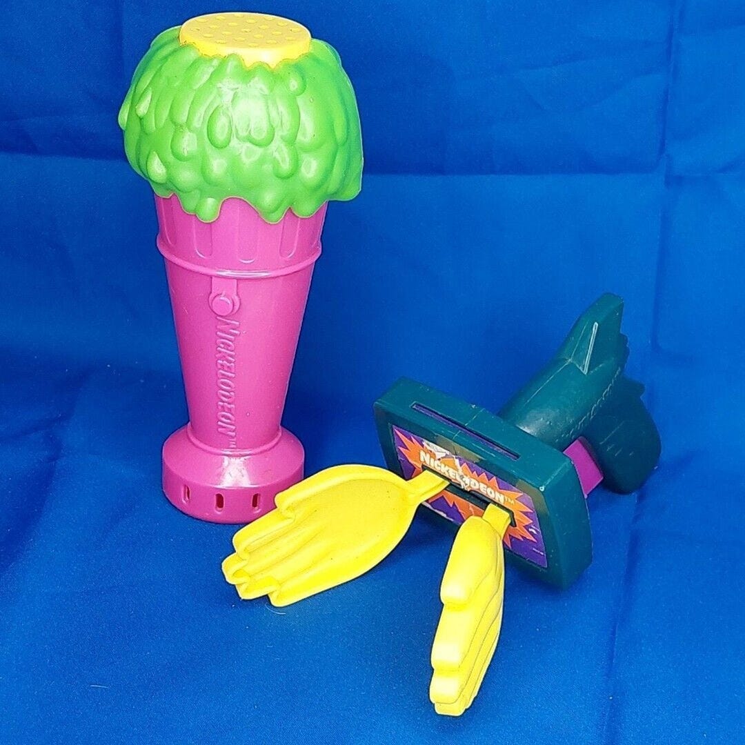 Mcdonalds Nickelodeon Slime Microphone & Hand Clapper 90's Happy Meal ...