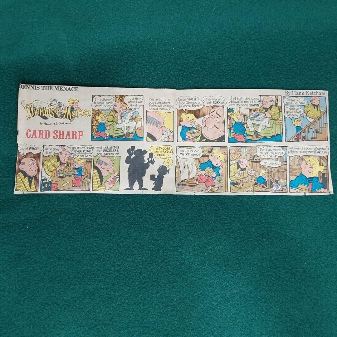 Baseball Card Comic Strip DENNIS THE MENACE by Hank Ketcham Circa 1995 ...