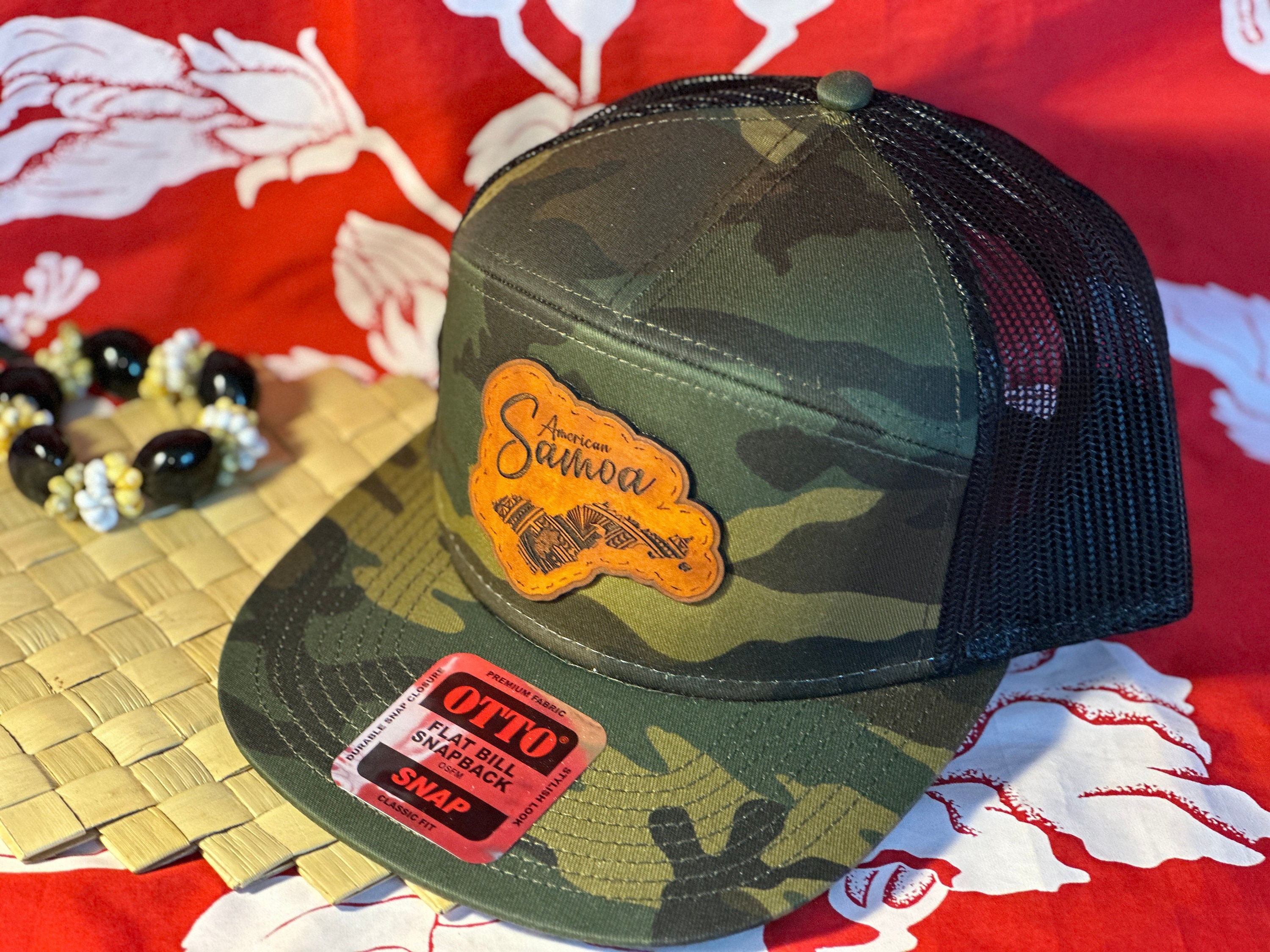 Samoan Hat “american Samoa W/tribal Tutuila” - Etsy