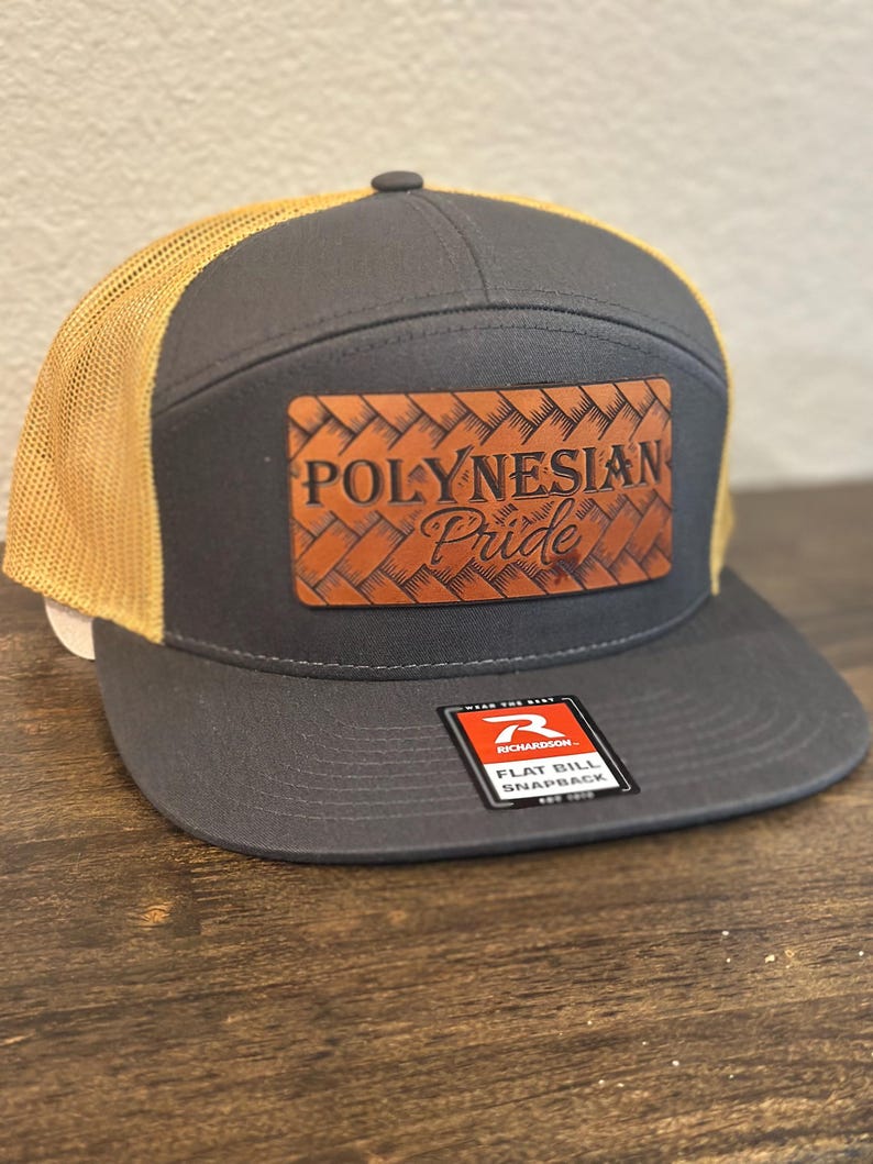 Polynesian Pride Leather Patch Hat - Etsy