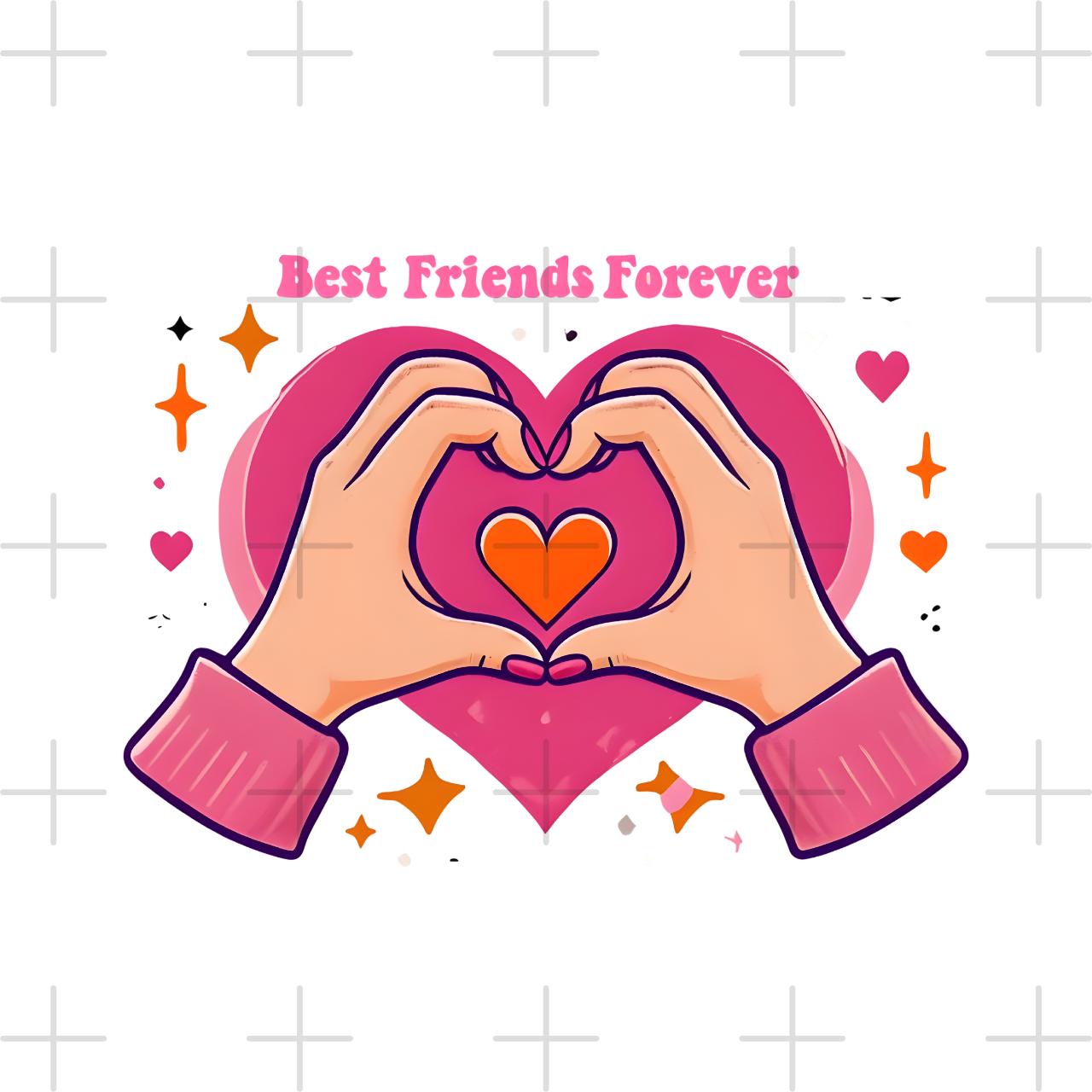 Best Friends PNG Heart Hands Clipart Bestie Digital Download Friendship ...