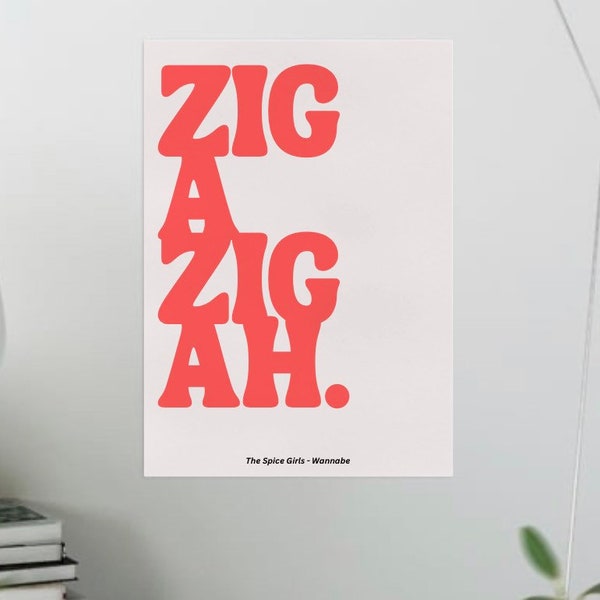 Zig Zig Ah Spice Girls Digital Print - Etsy
