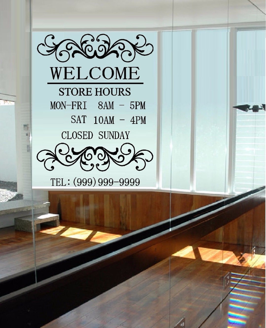 Decals Front Business Door Hours - Etsy