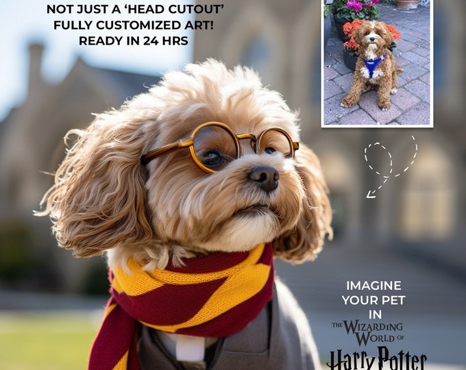 My Pet in the Wizarding World of Harry Potter Fully Custom Pet Portrait ...
