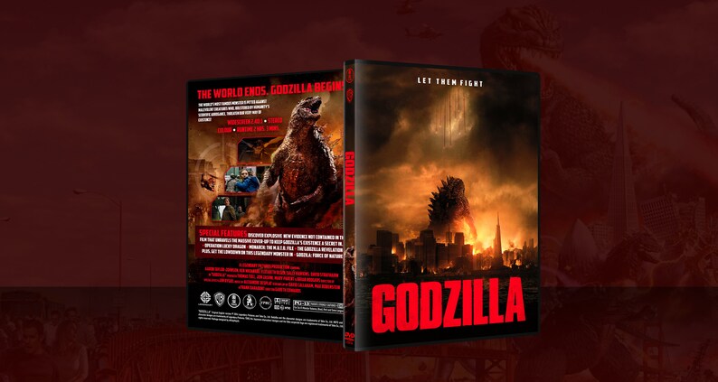 Custom Godzilla (2014) DVD Case (no Disc(s) Included) - PRINTED W. CASE ...