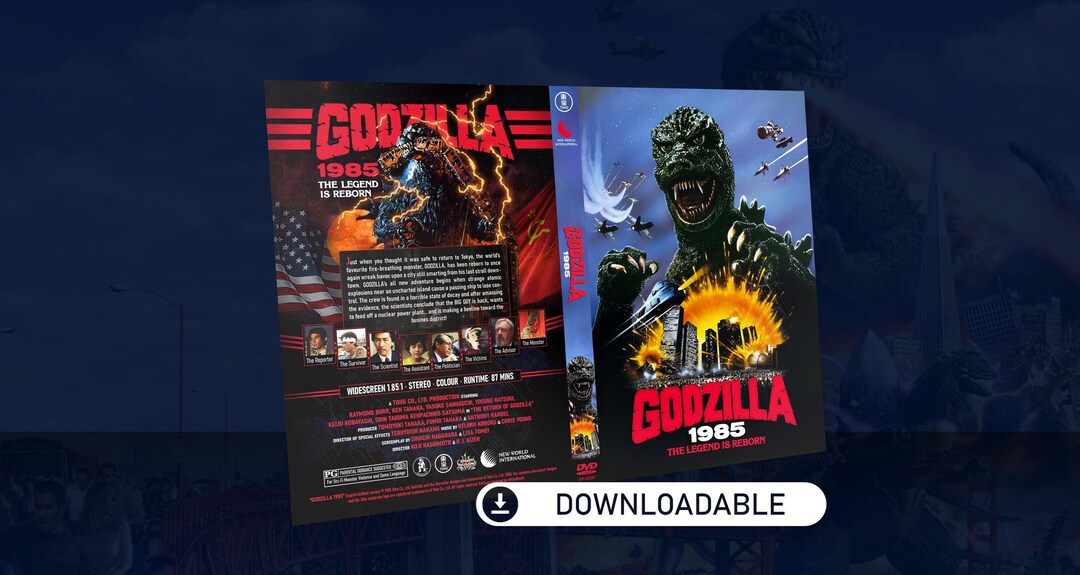 Custom Godzilla 1985 DVD Insert - DOWNLOAD - Etsy