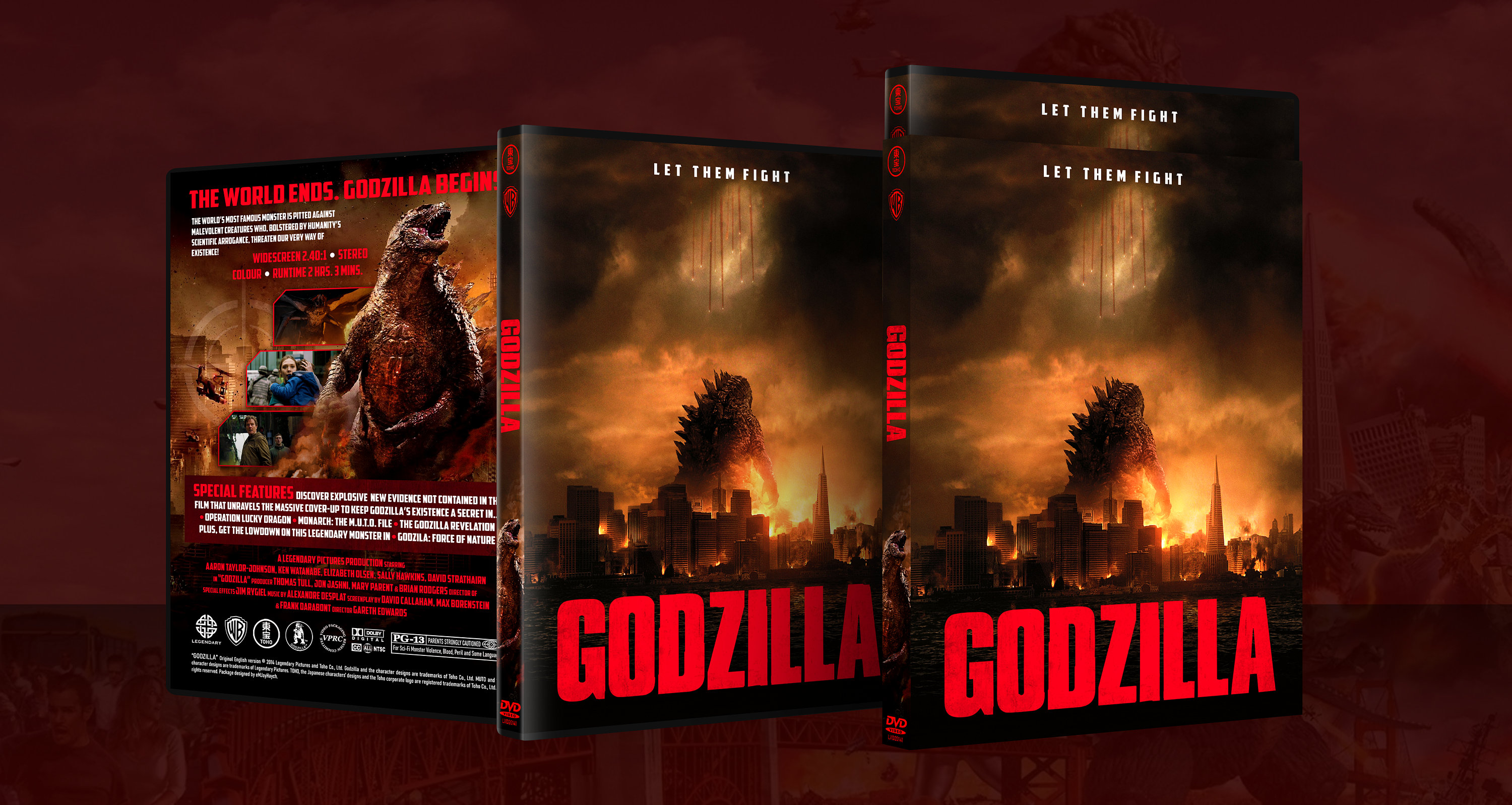 Custom Godzilla (2014) DVD Case (no Disc(s) Included) - PRINTED W. CASE ...