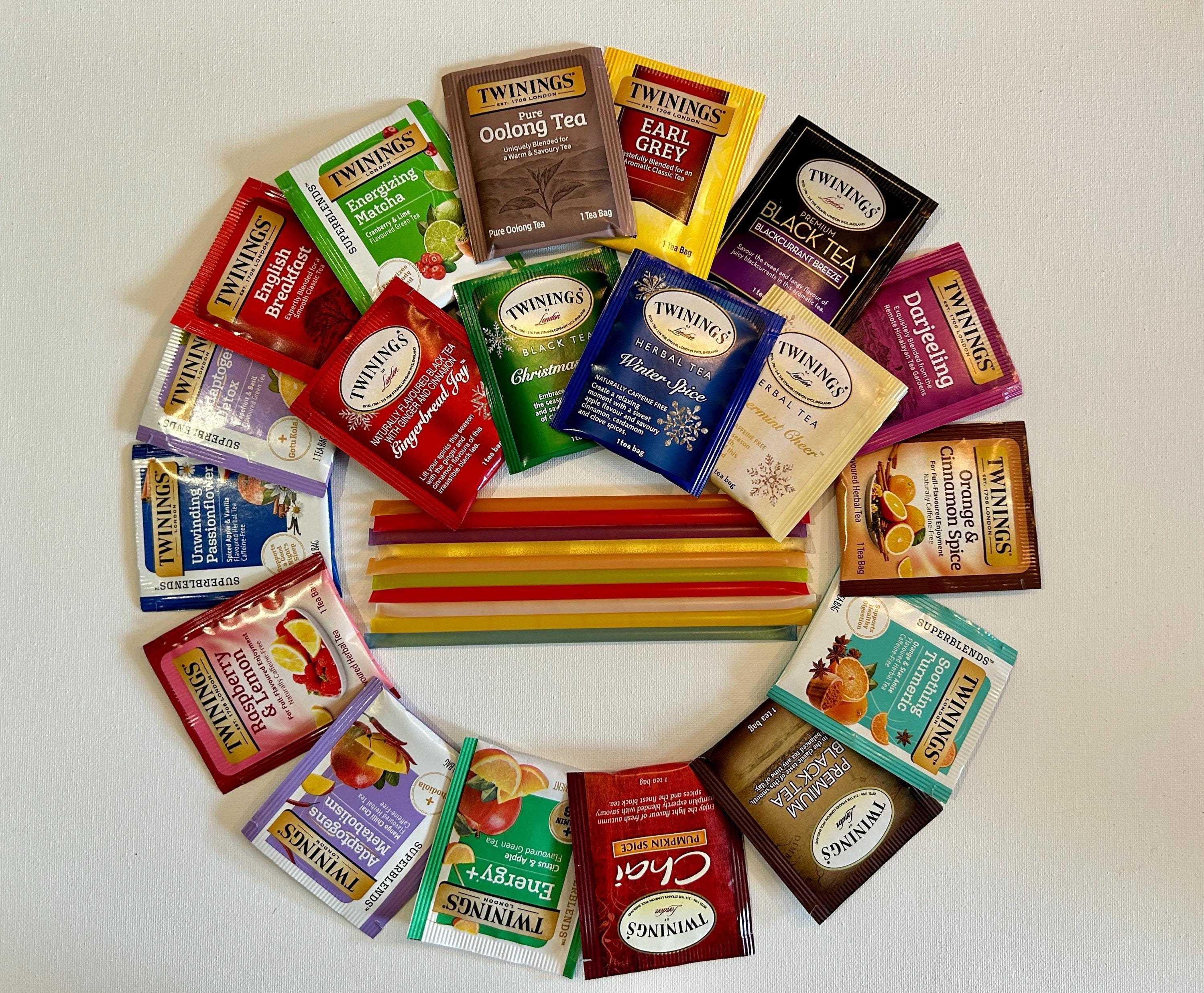 Tea Sampler Gift Box: 38 Assorted Tea Bags & Honey Sticks - Etsy