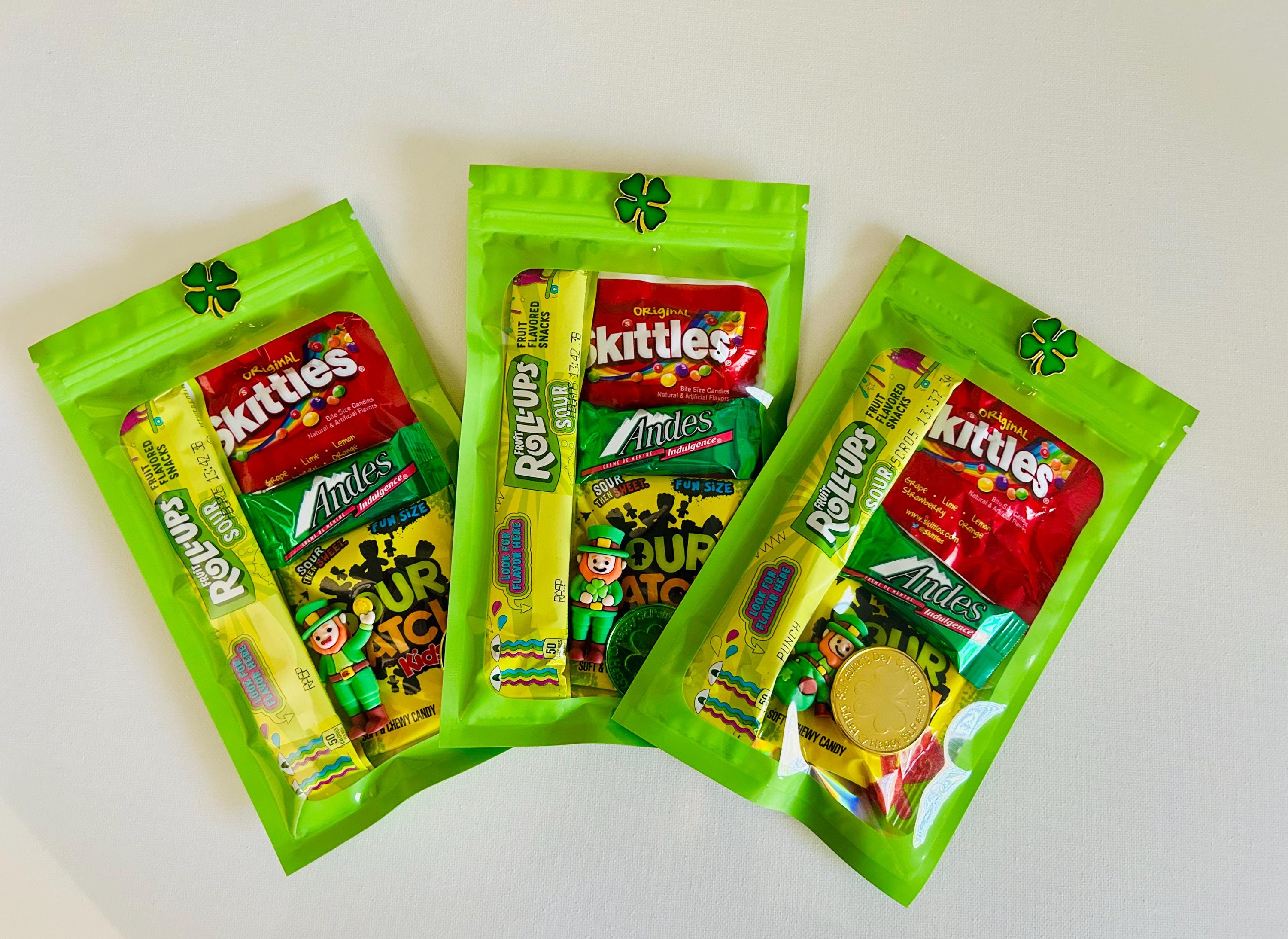 St. Patrick’s Day Pre-filled Treat Bags – Green Shamrock Party Favors ...