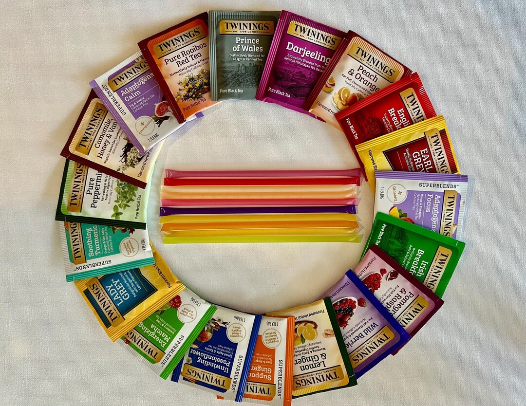 Tea Sampler Gift Box: 38 Assorted Tea Bags & Honey Sticks - Etsy