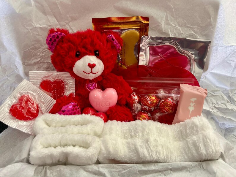 Valentines Gift, Valentines Snack Box, Chocolate, Red Teddy Bear, Self ...