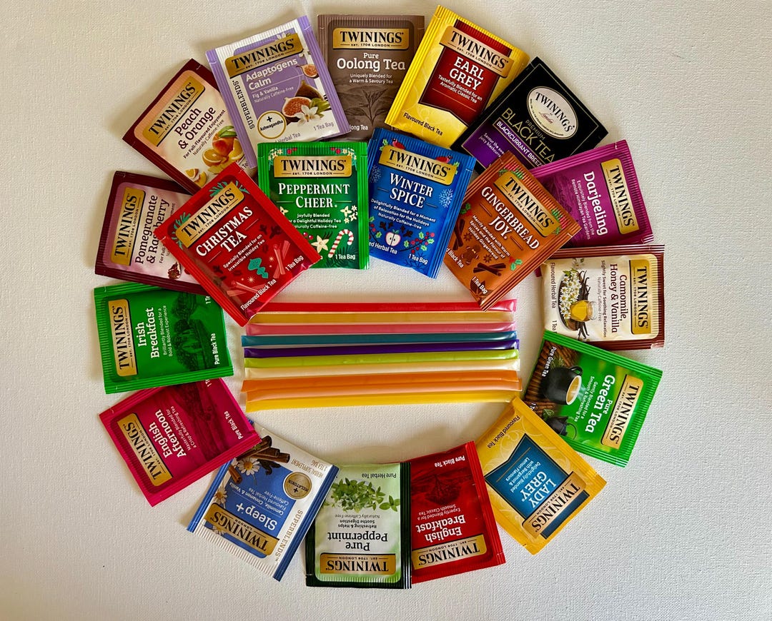 Tea Sampler Gift Box: 38 Assorted Tea Bags & Honey Sticks - Etsy
