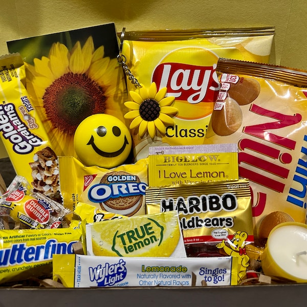 Yellow Snack Box - Etsy