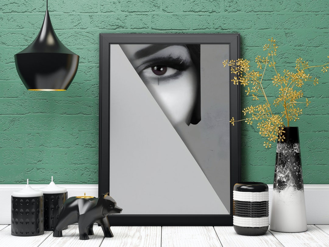 Printable Abstract Portrait of a Woman, Woman Wall Art, Printable Wall ...