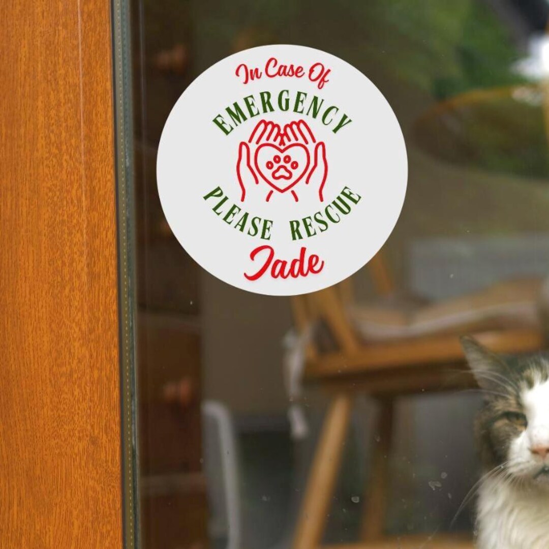 Pet Rescue House Decal Pet Emergency Stickers Safety Dog Decal ...