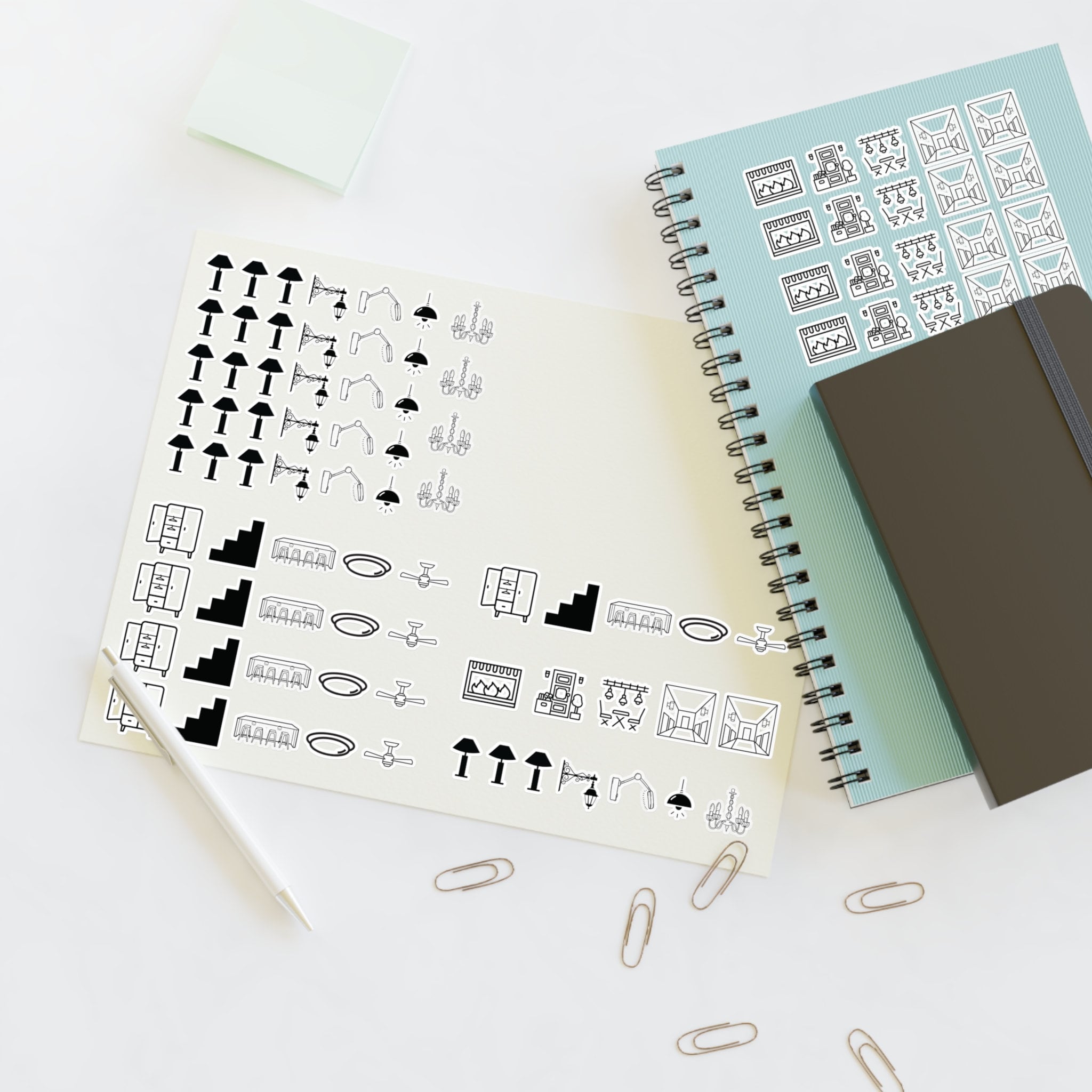 Customizable Light Switch Label Holographic Sticker Sticker Sheet White ...