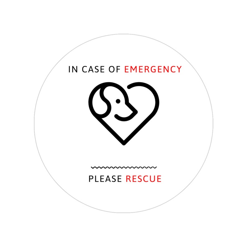 Pet Emergency Decal in Case of Emergency Pet Inside Sticker Dog Safety ...