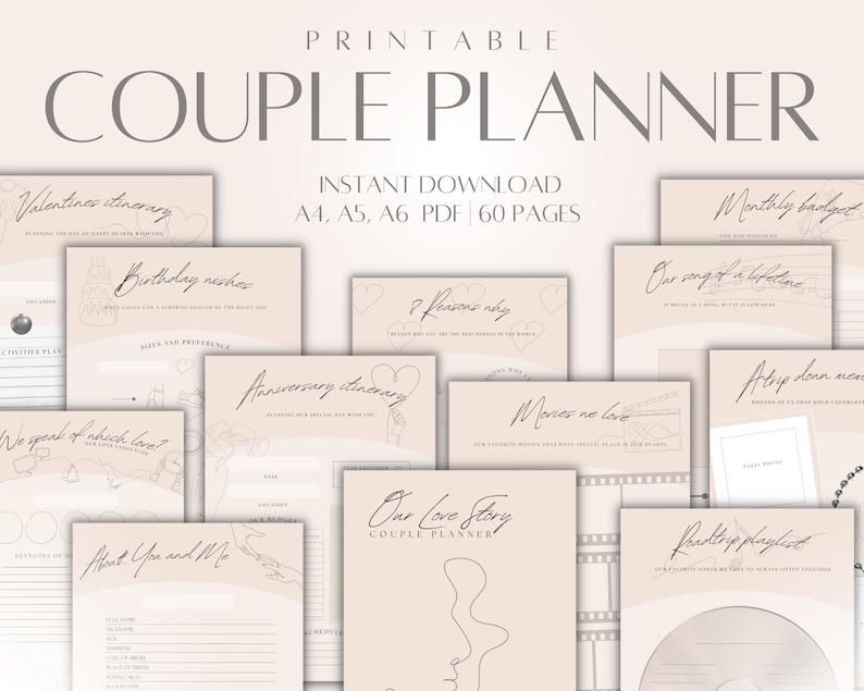 Couples Journal, Couples Planner, Relationship Goals Planner ...