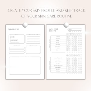 Skincare Planner, Skincare Routine Planner, Printable Skin Care Planner ...