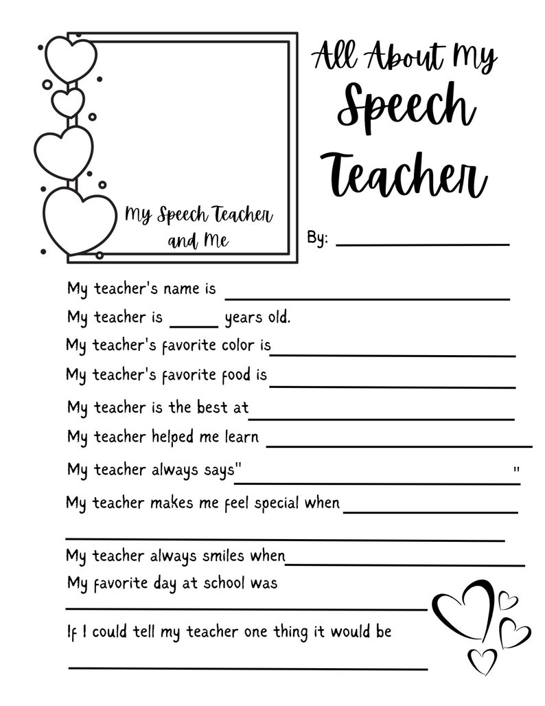 Teacher Appreciation Week Printable, Teacher Survey, Teacher Printable ...