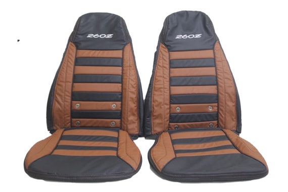 Datsun 240Z 260Z 280Z Synthetic Leather Sports 1970 1979 Replacement Seat Covers in Brown Black