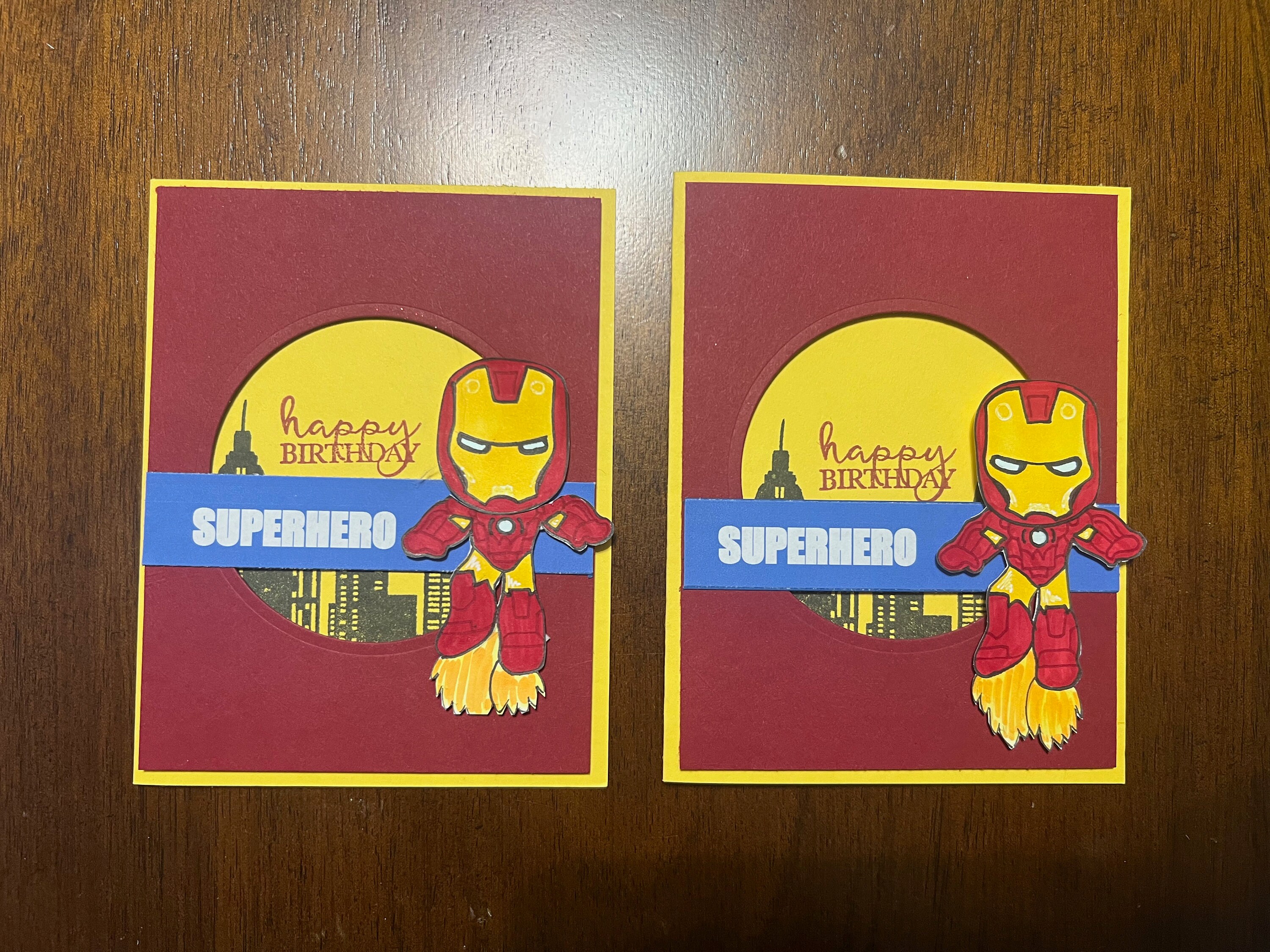 Iron Man Birthday Card - Set of Iron Man Cards - Birthday Card ...