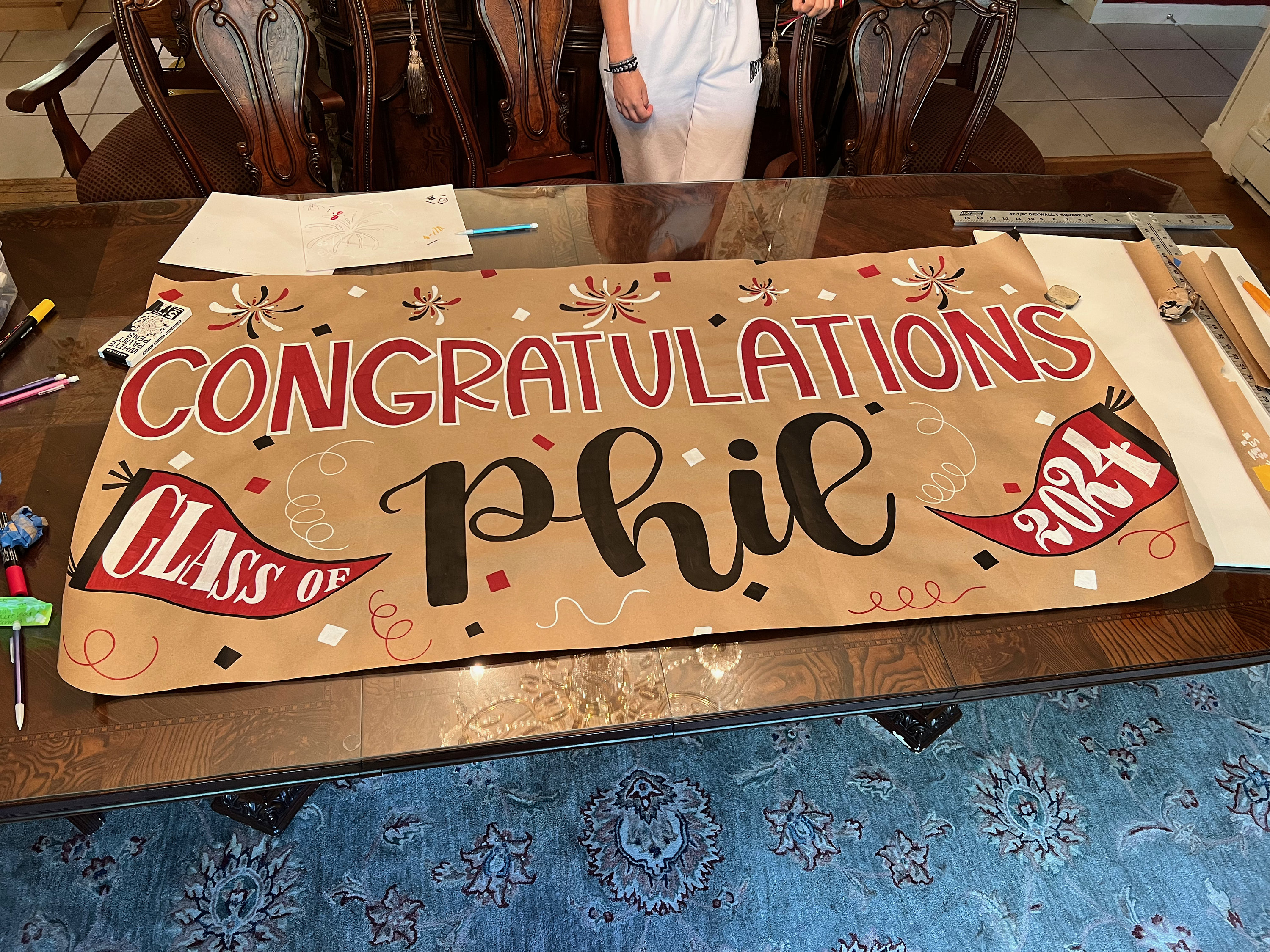 Hand Painted Custom Party Banner- Painted Banner- Paper Banner ...