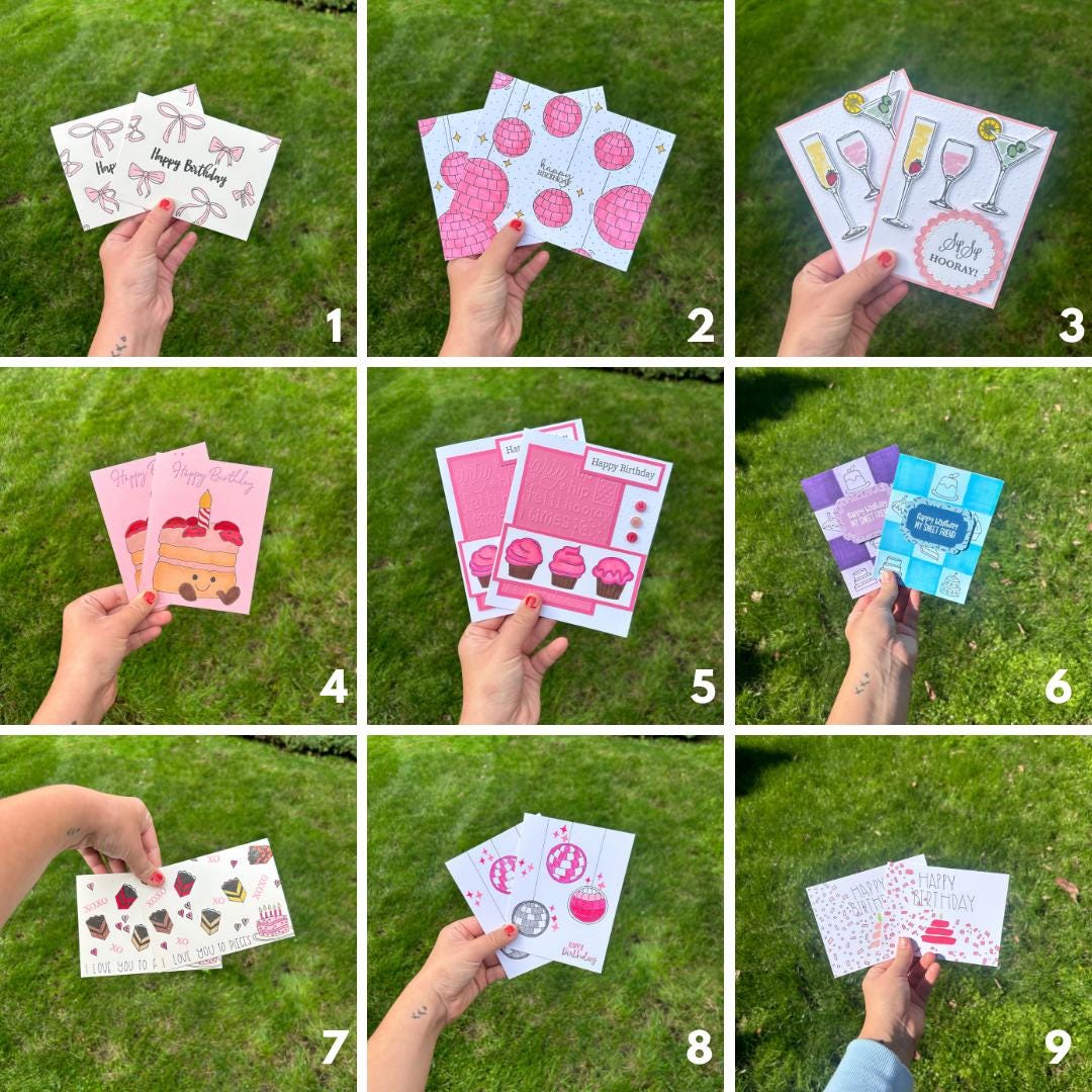 Set of Birthday Cards - Birthday Cards - Happy Birthday Card Pack ...